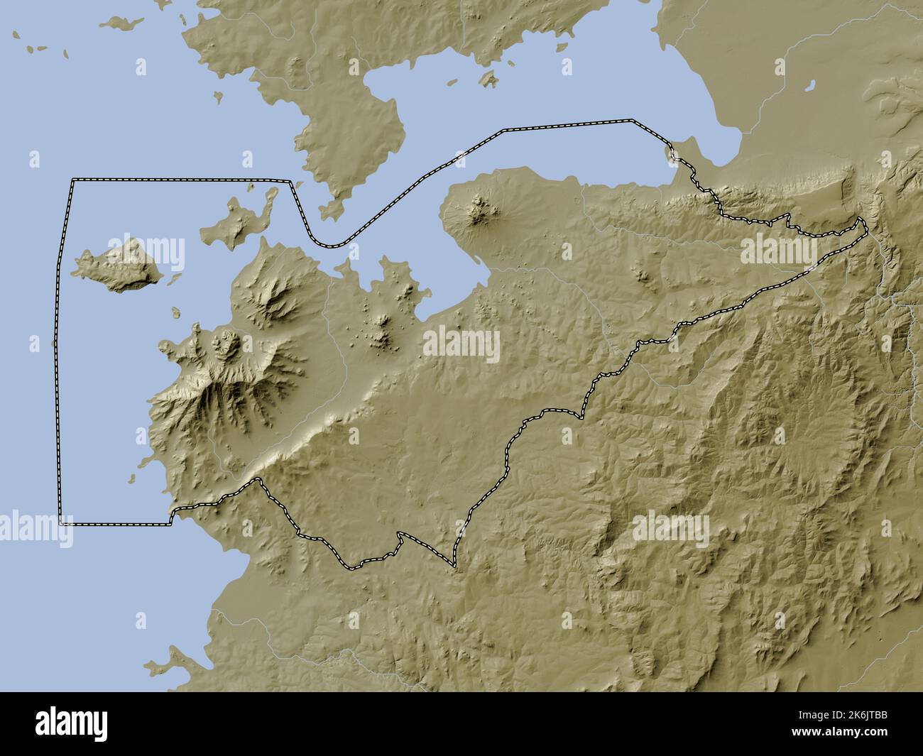 Homa Bay, county of Kenya. Elevation map colored in wiki style with ...