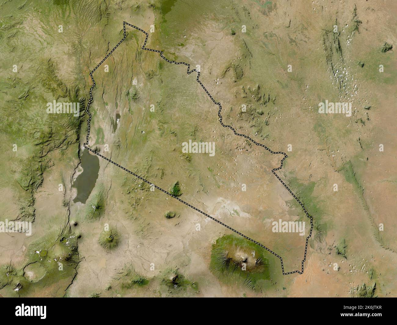 Kajiado, county of Kenya. Low resolution satellite map Stock Photo - Alamy