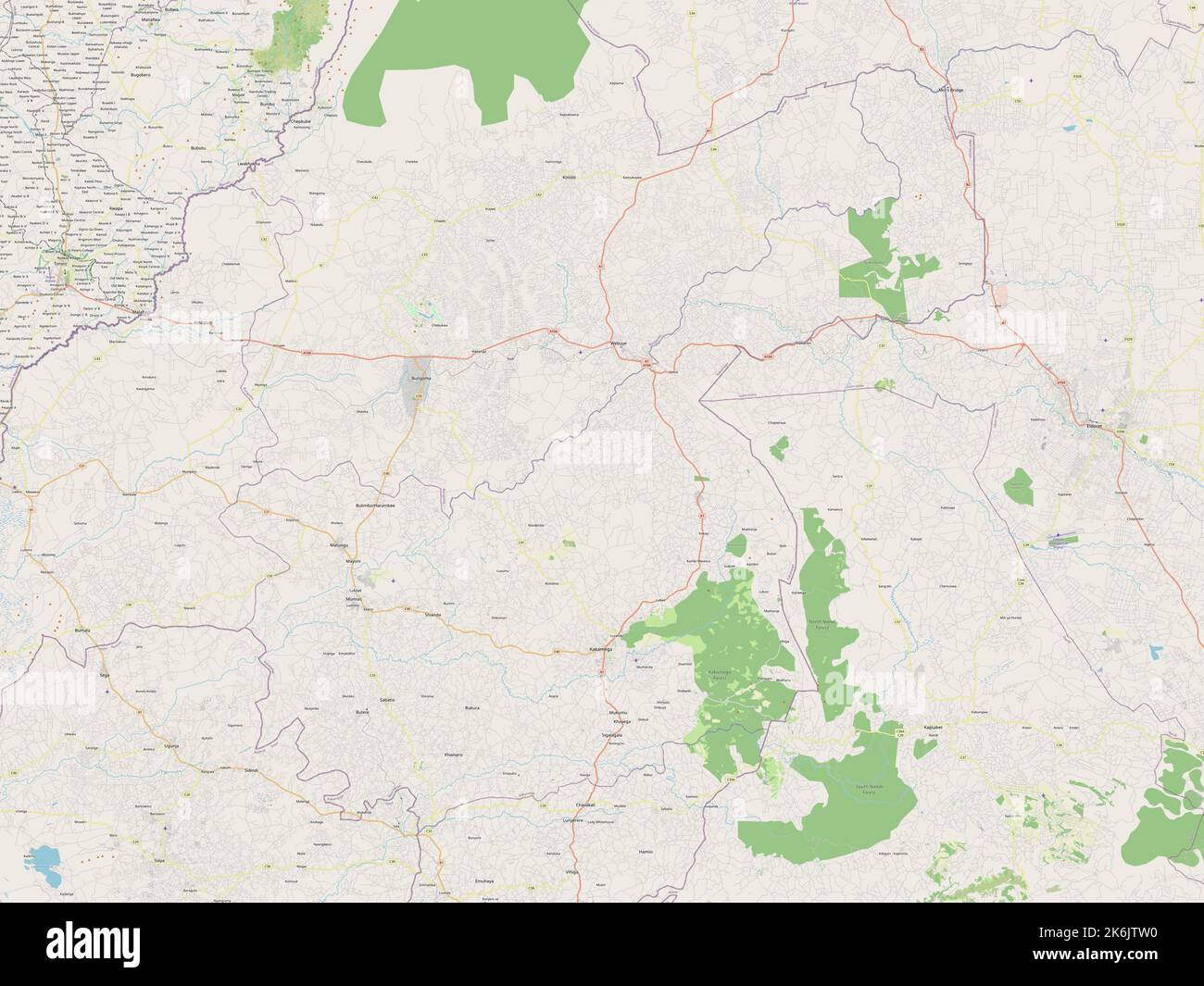 Kakamega outline map hi-res stock photography and images - Alamy