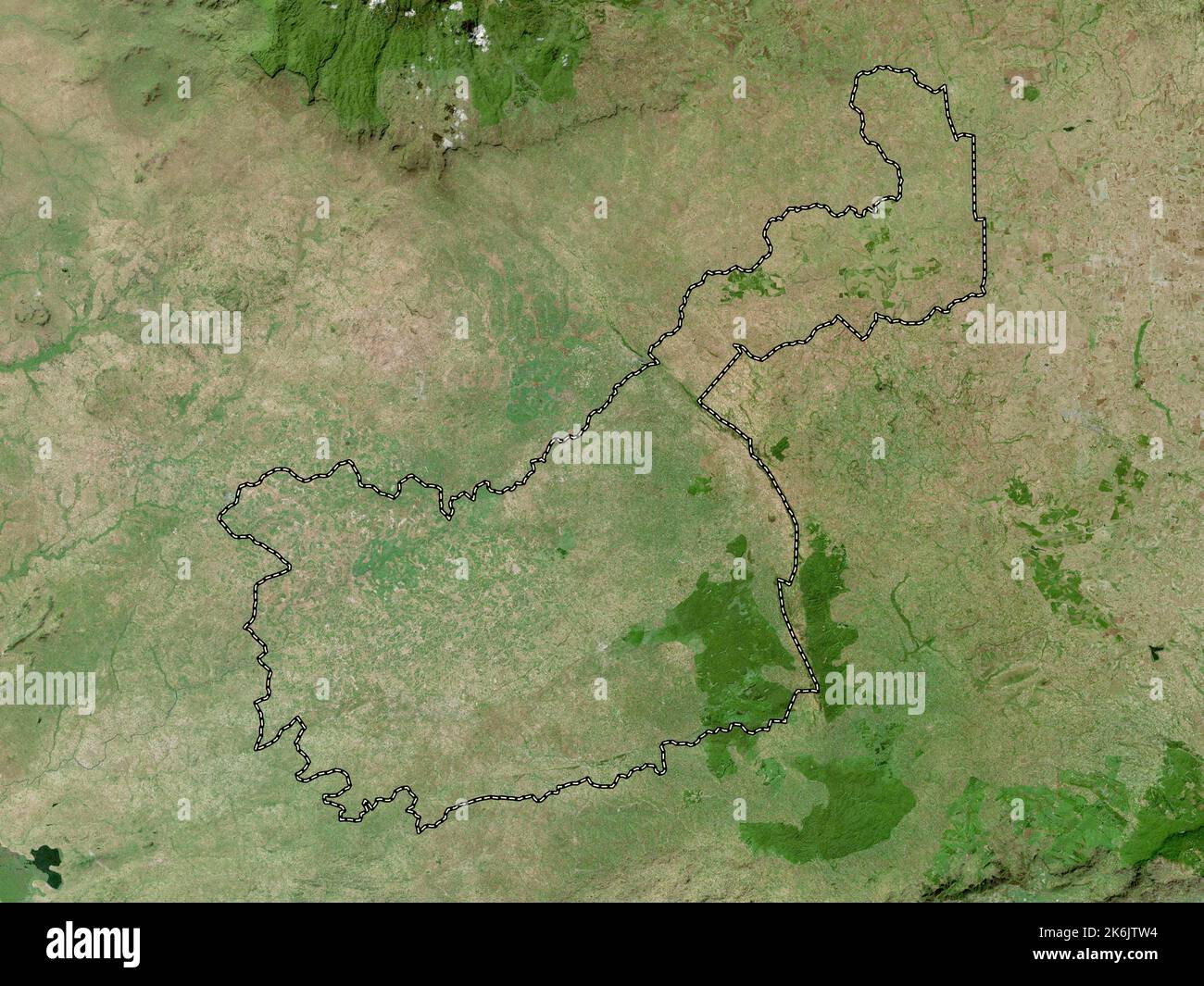 Kakamega, county of Kenya. High resolution satellite map Stock Photo ...