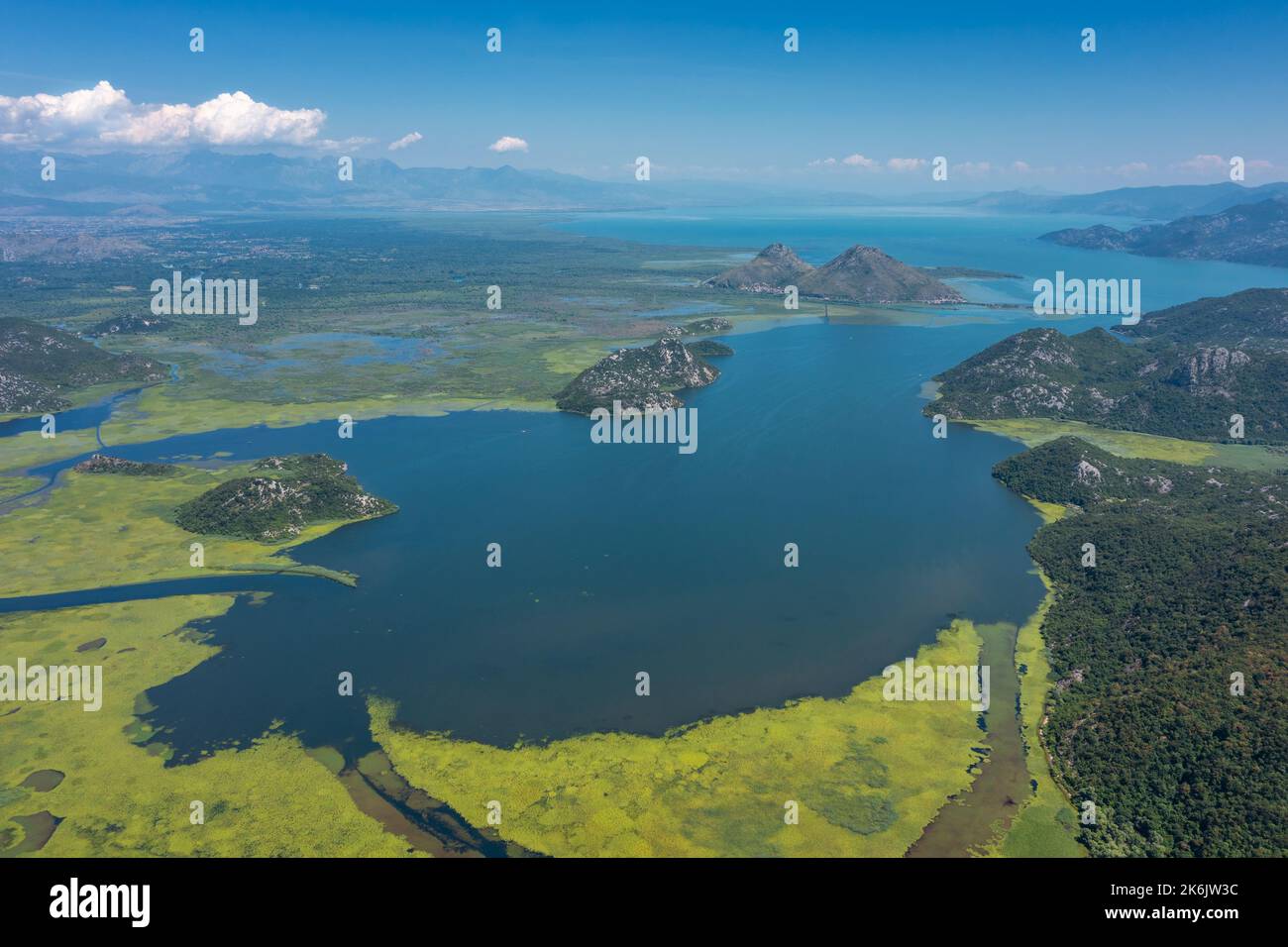 Skadar Lake and river between mountains Stock Photo - Alamy