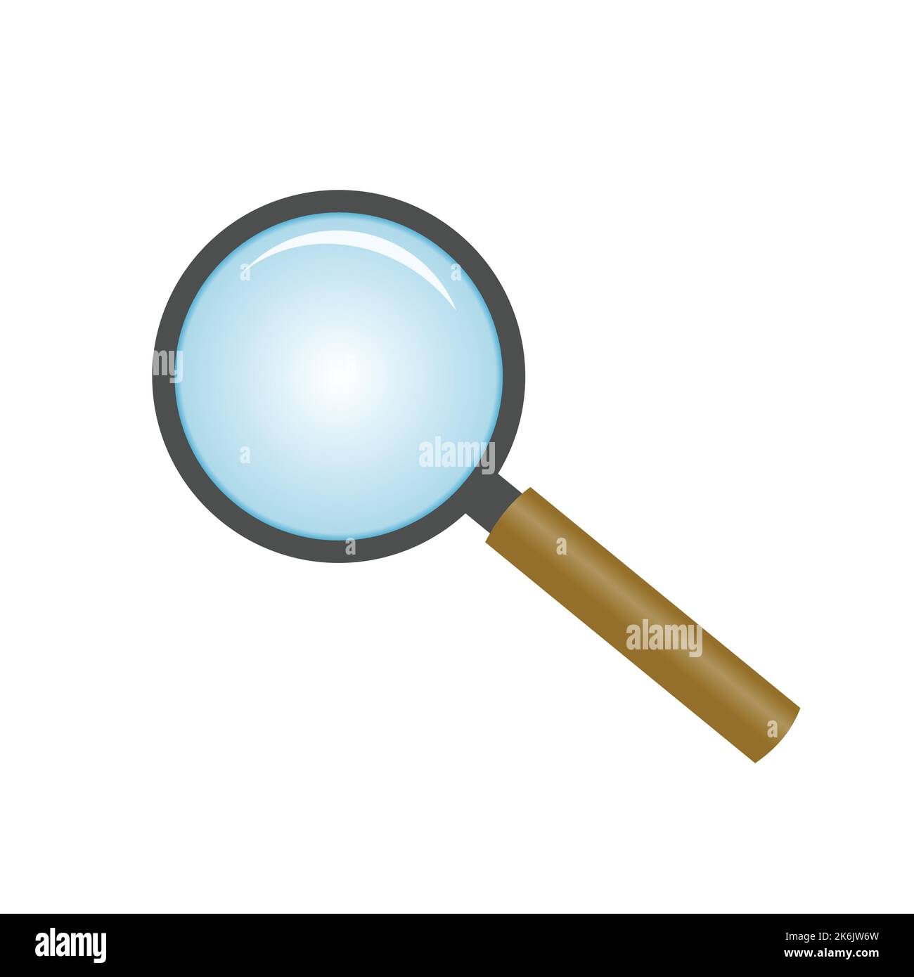 Magnifiying glass vector illustration isolated on white background ...