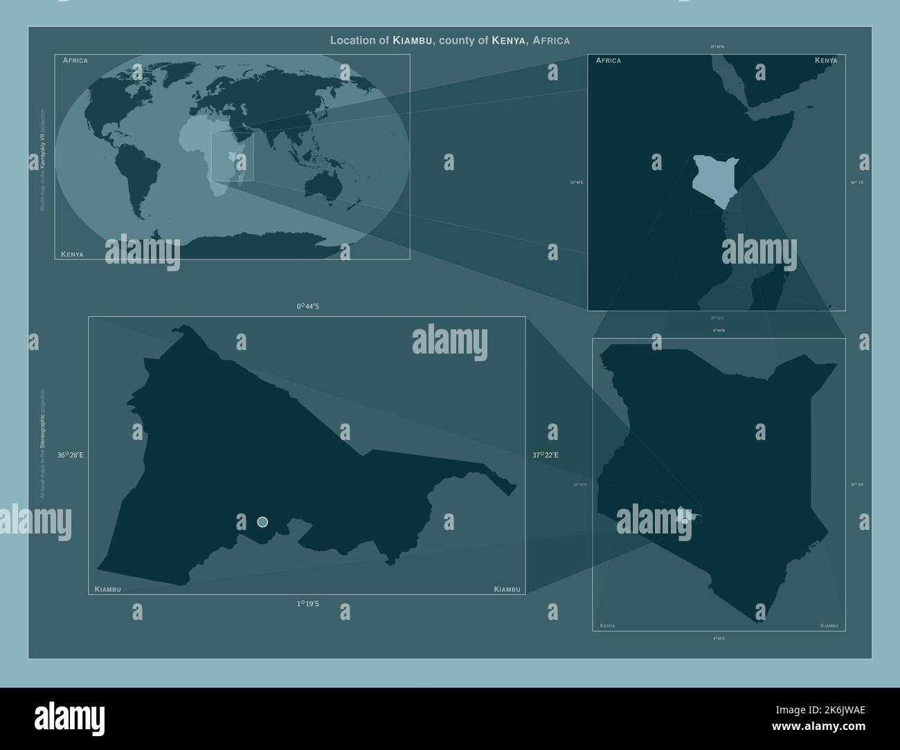 Kiambu vector map hi-res stock photography and images - Alamy