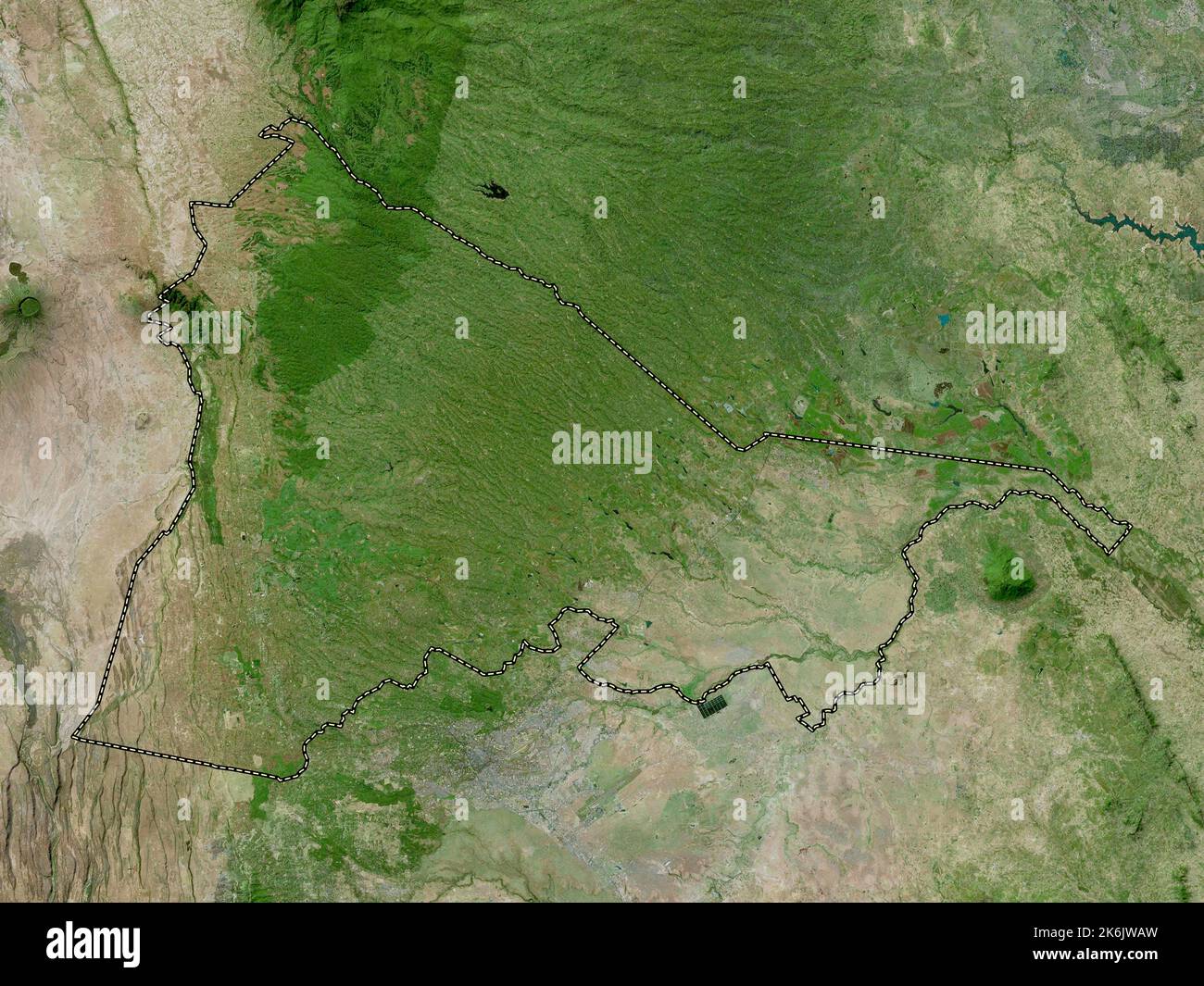 Kiambu, county of Kenya. High resolution satellite map Stock Photo - Alamy
