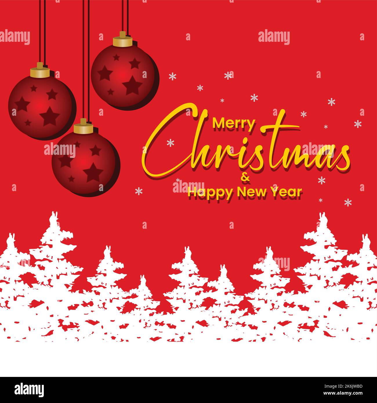 Red ornament on pine Stock Vector Images - Alamy