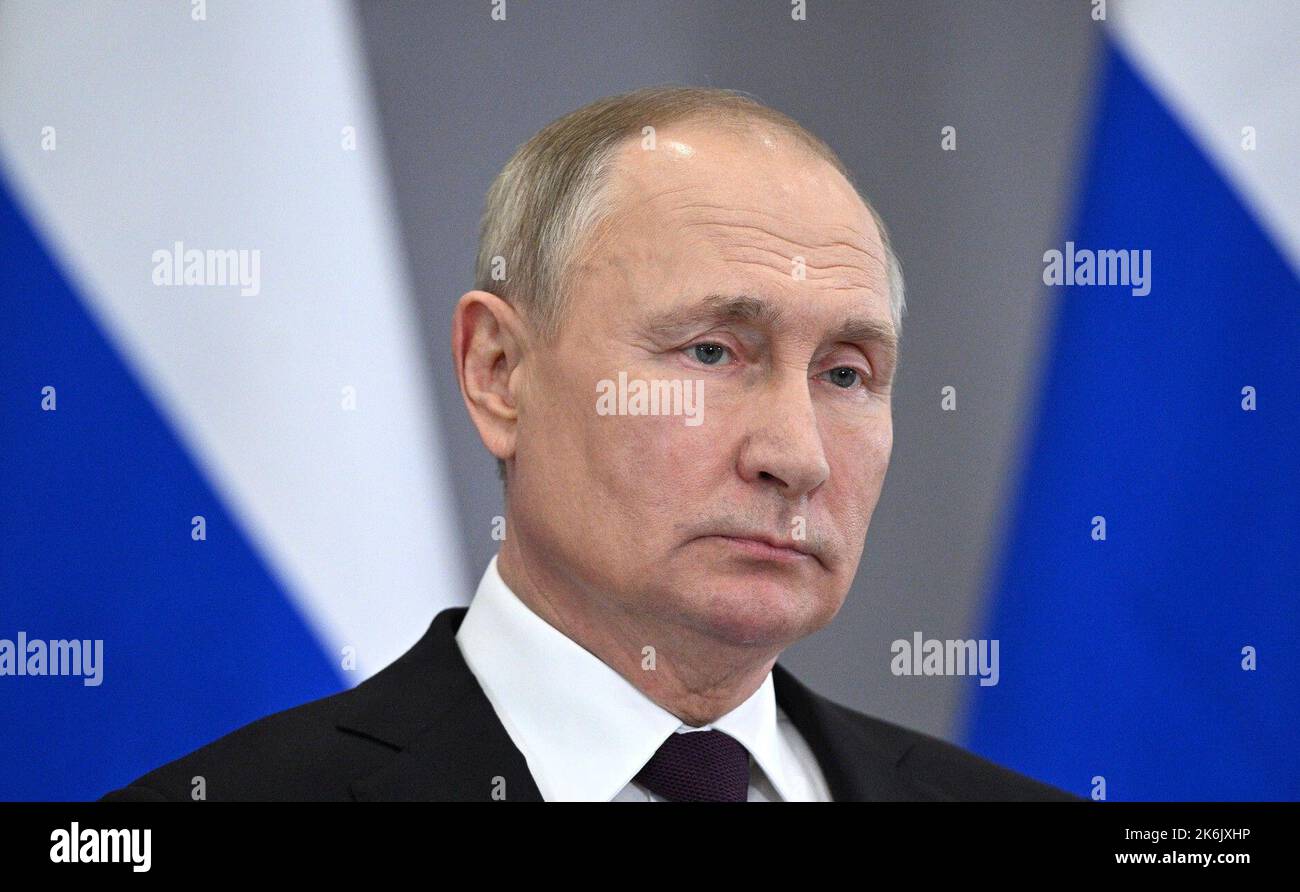 Astana, Kazakhstan. 14th Oct, 2022. Russian President Vladimir Putin ...