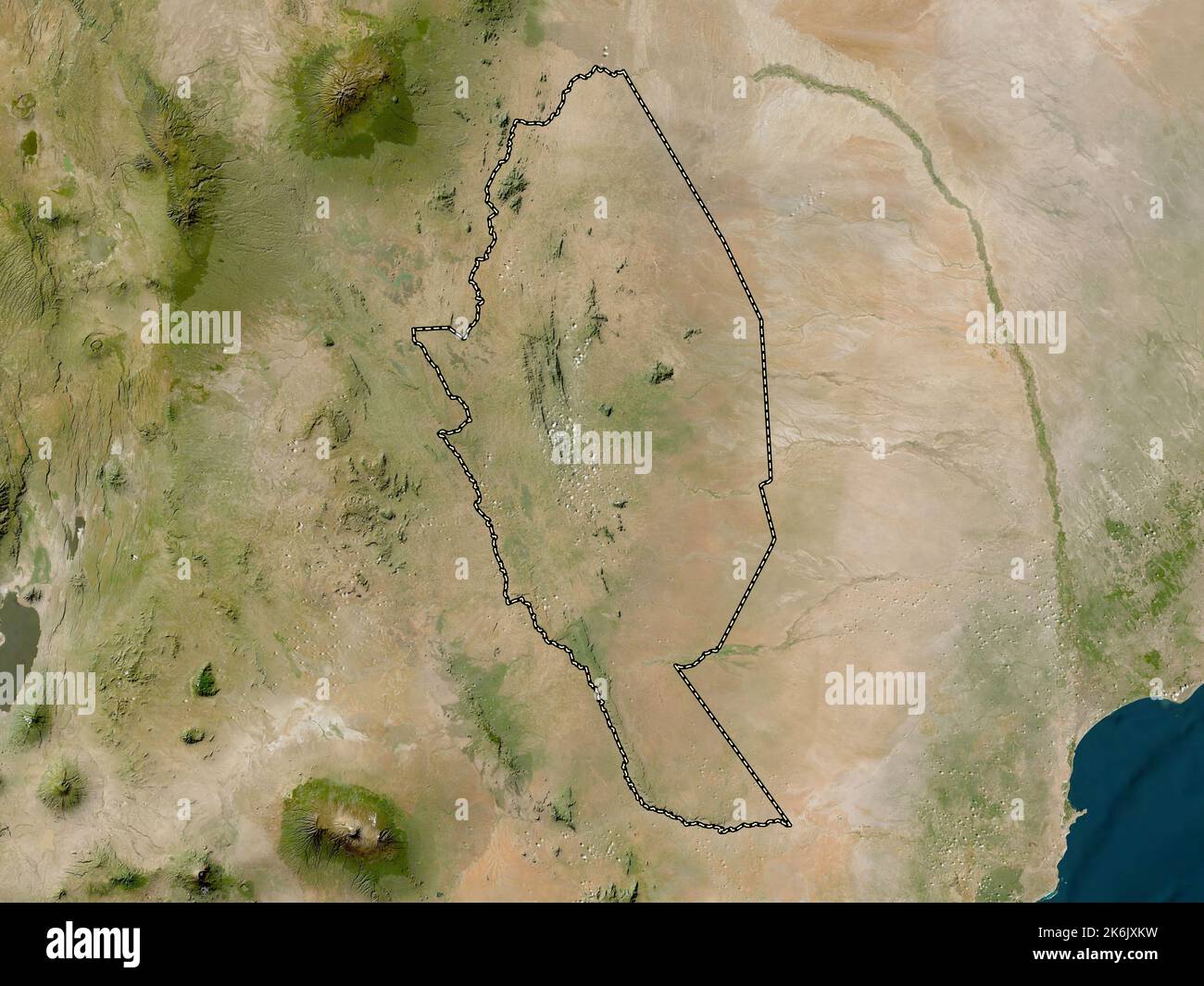Kitui, county of Kenya. Low resolution satellite map Stock Photo - Alamy