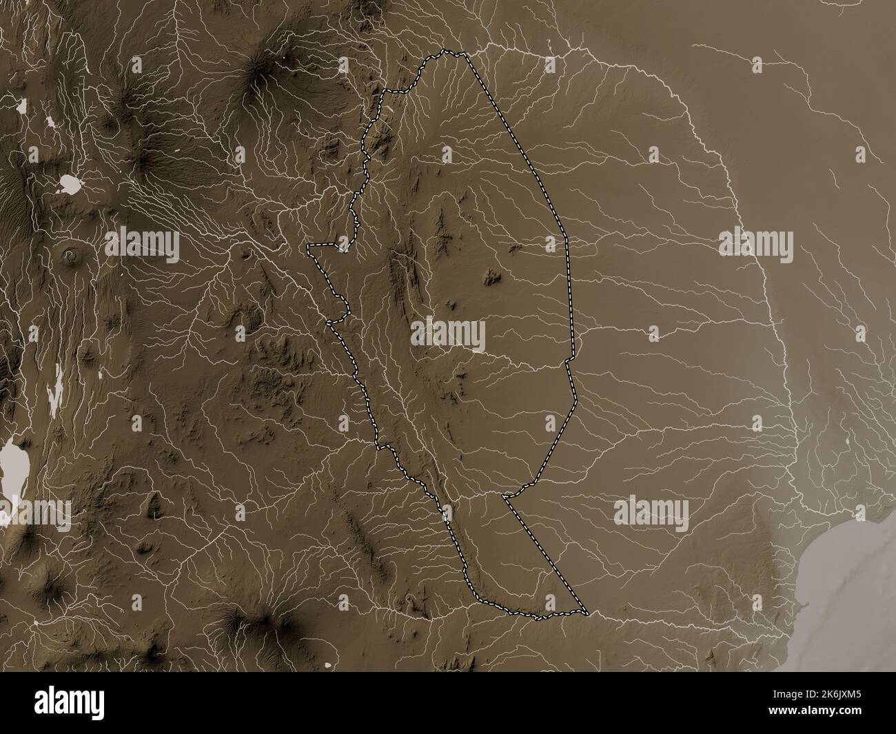Kenya map zoom border sepia hi-res stock photography and images - Alamy
