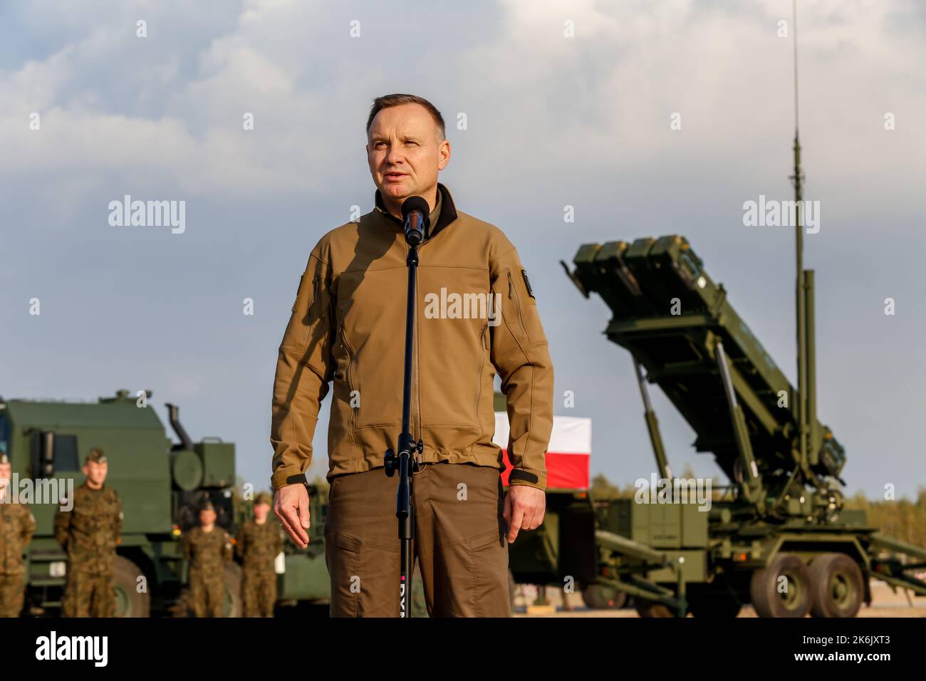 Torun, Poland. 14th Oct, 2022. The President of the Republic of Poland ...