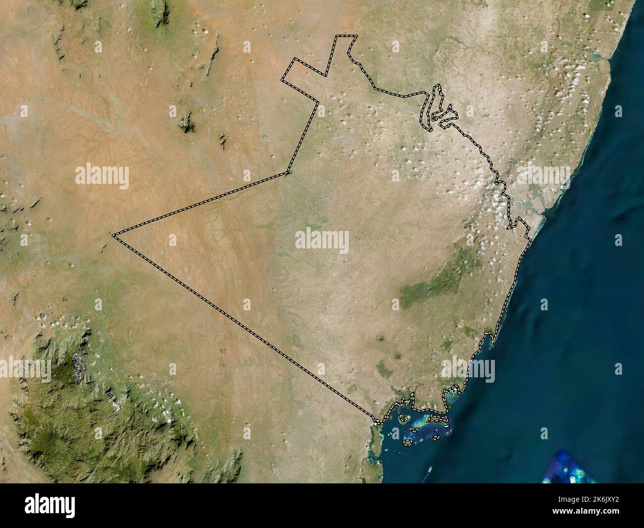 Kwale, county of Kenya. Low resolution satellite map Stock Photo - Alamy
