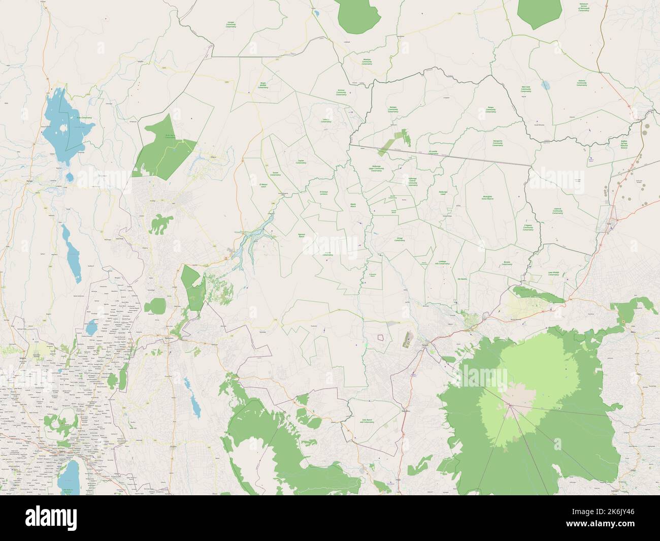 Laikipia, county of Kenya. Open Street Map Stock Photo - Alamy