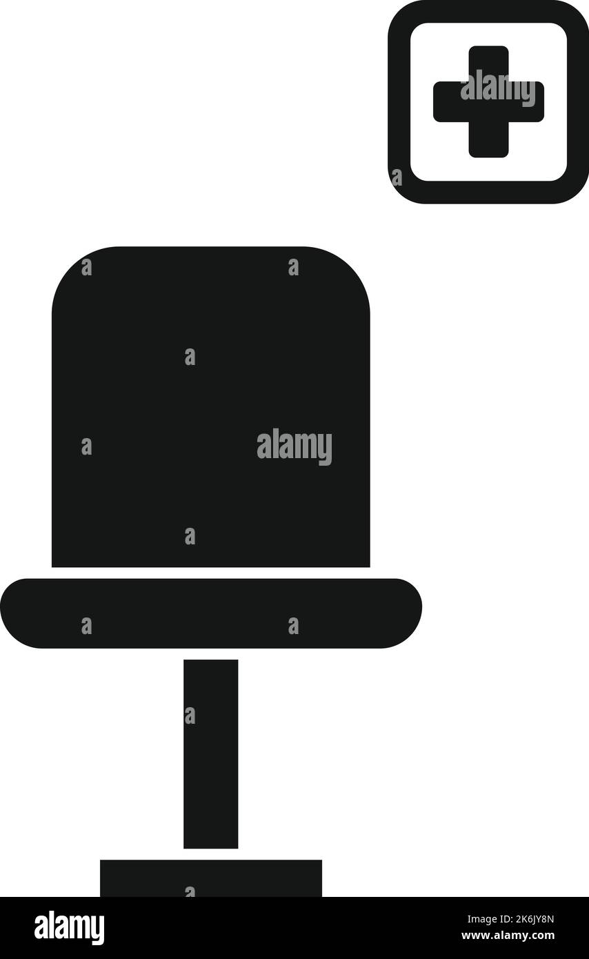 Patient seat icon simple vector. Waiting area. Chair female Stock Vector Image & Art - Alamy