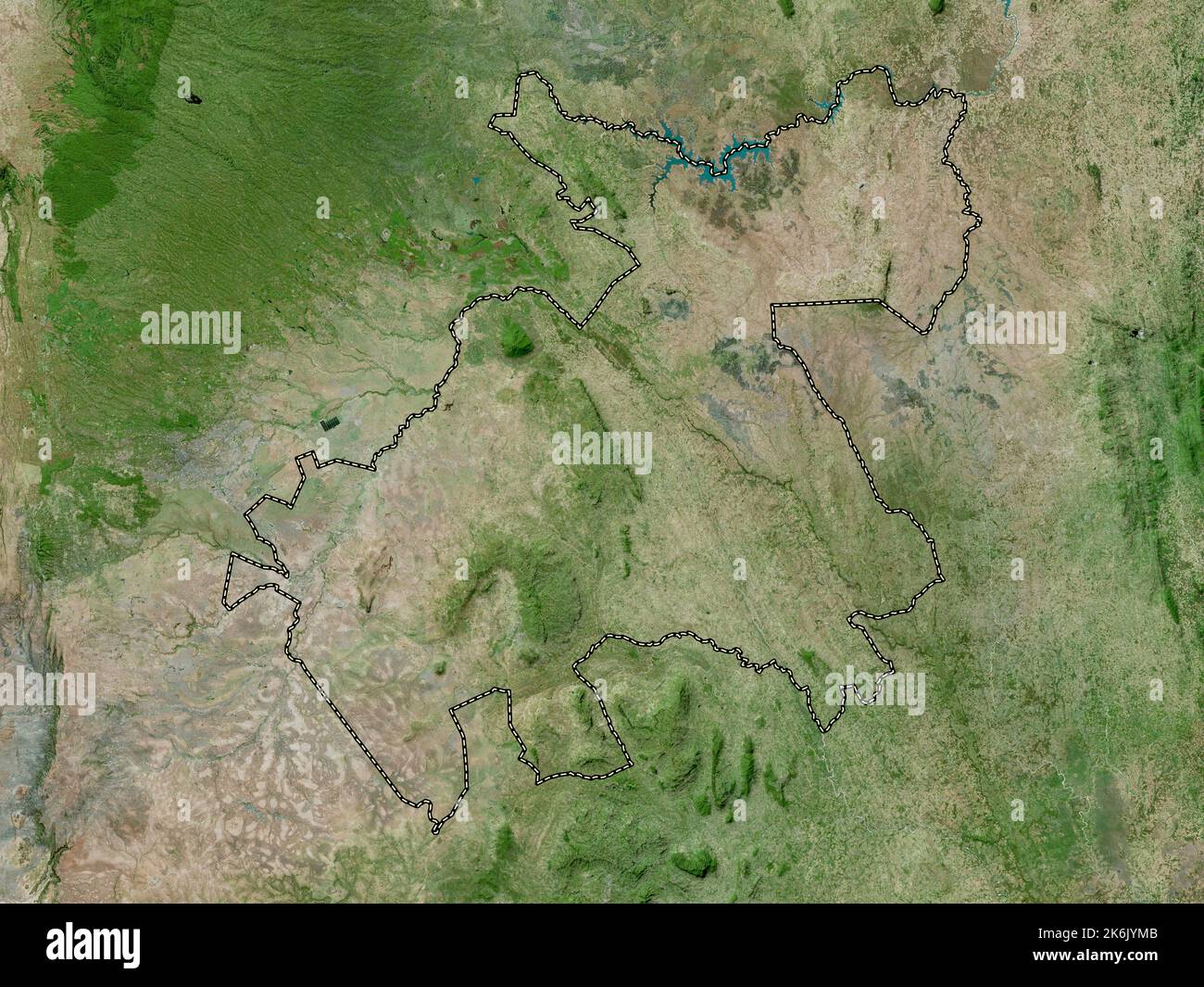 Machakos, county of Kenya. High resolution satellite map Stock Photo ...