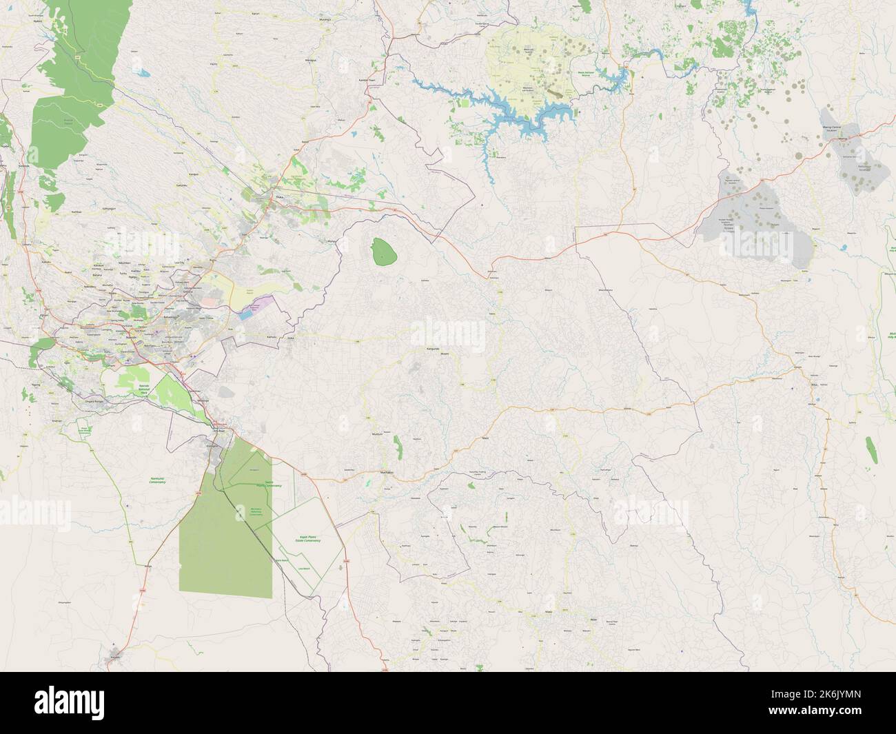 Machakos outline map hi-res stock photography and images - Alamy
