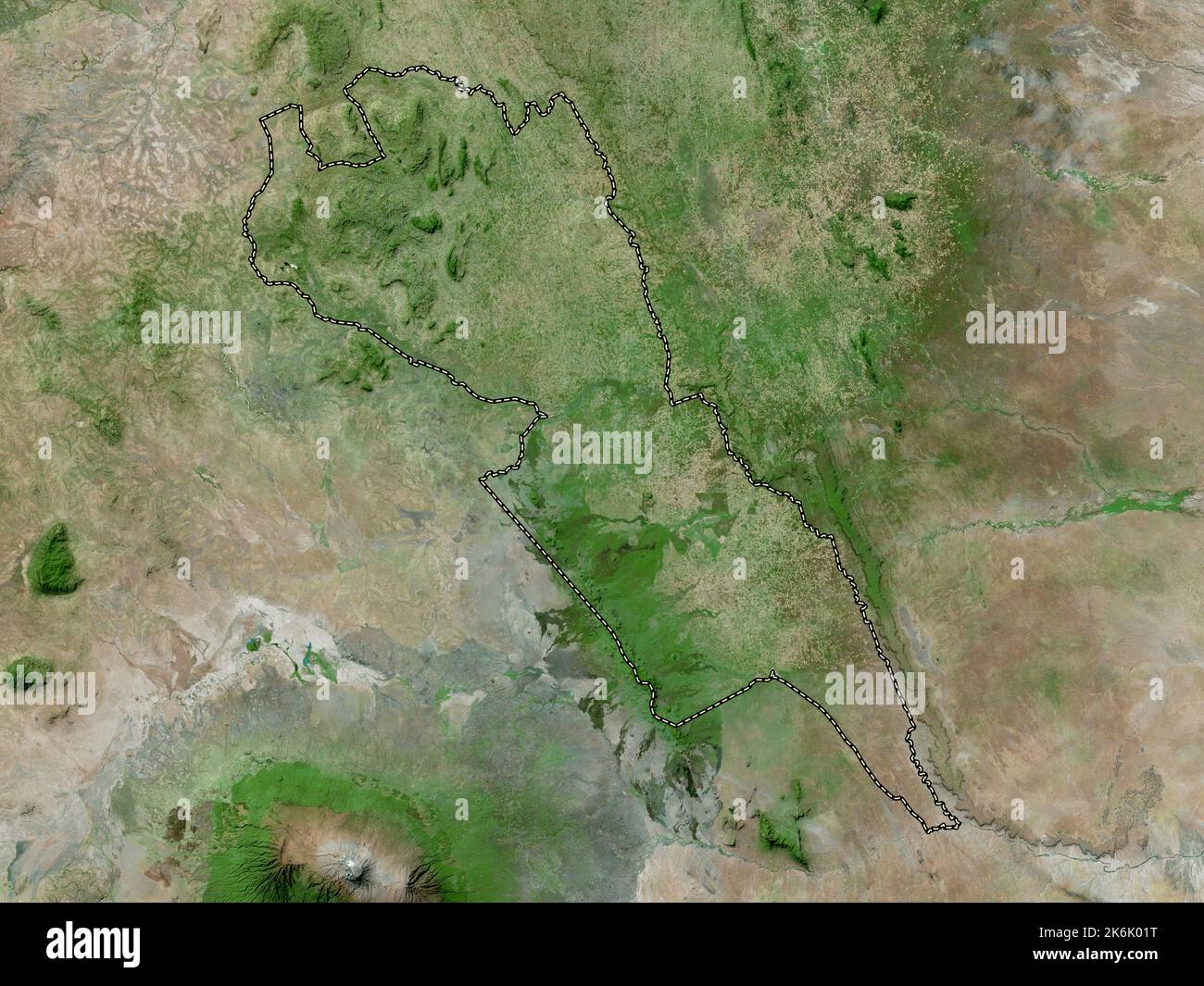 Makueni, county of Kenya. High resolution satellite map Stock Photo - Alamy