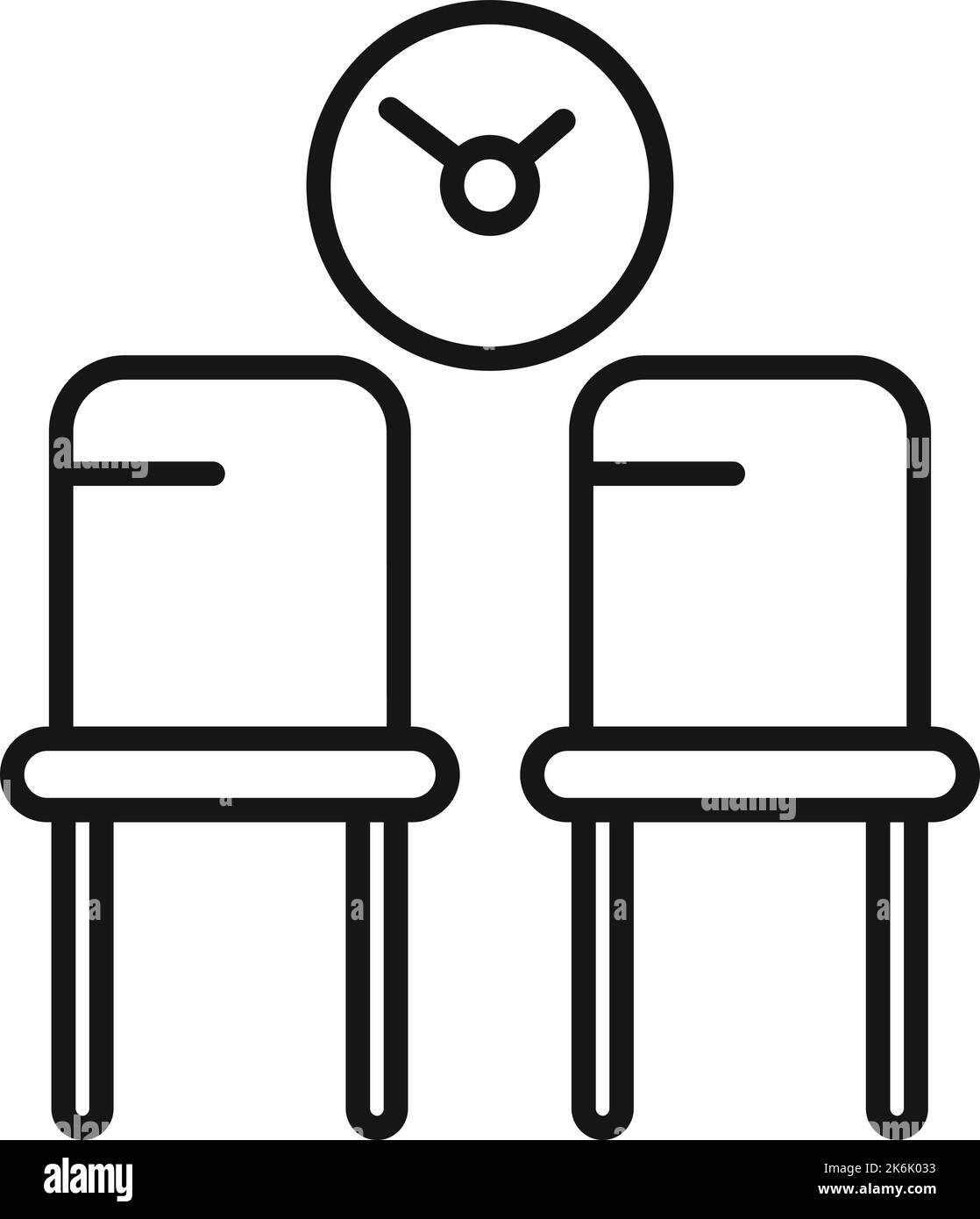 Wait chairs icon outline vector. Waiting area. Office interior Stock Vector Image & Art - Alamy