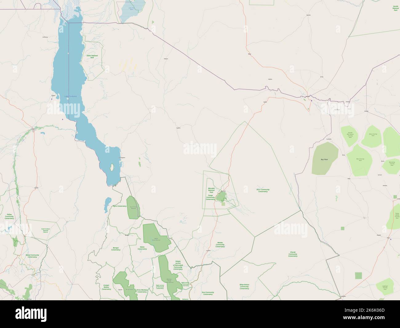 Marsabit, county of Kenya. Open Street Map Stock Photo - Alamy