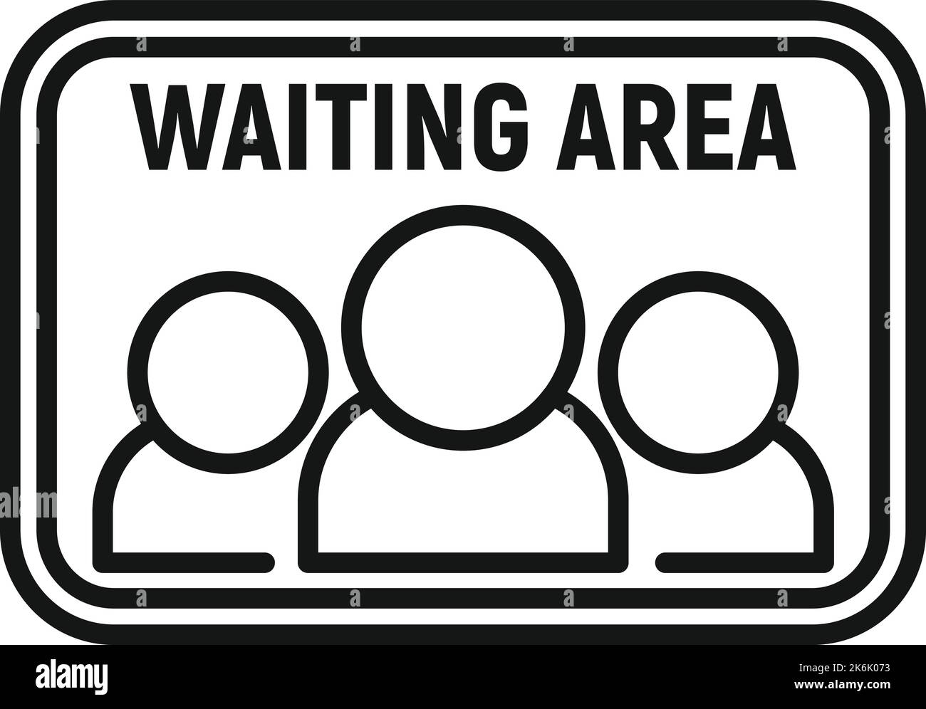 Waiting area board icon outline vector. Wait room. Chair person Stock Vector Image & Art - Alamy