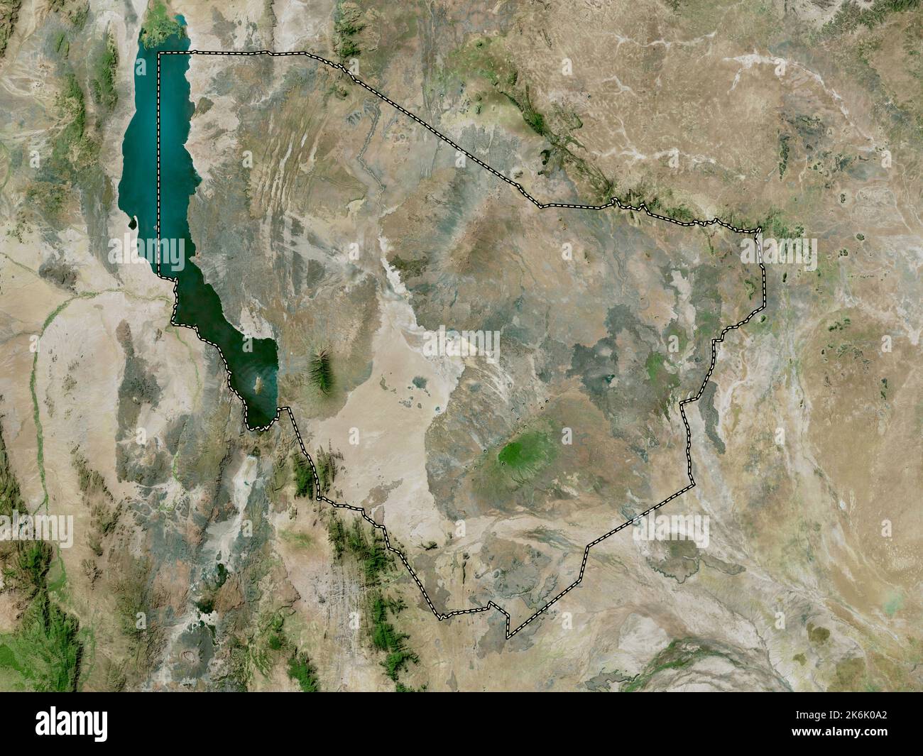 Marsabit, county of Kenya. High resolution satellite map Stock Photo ...