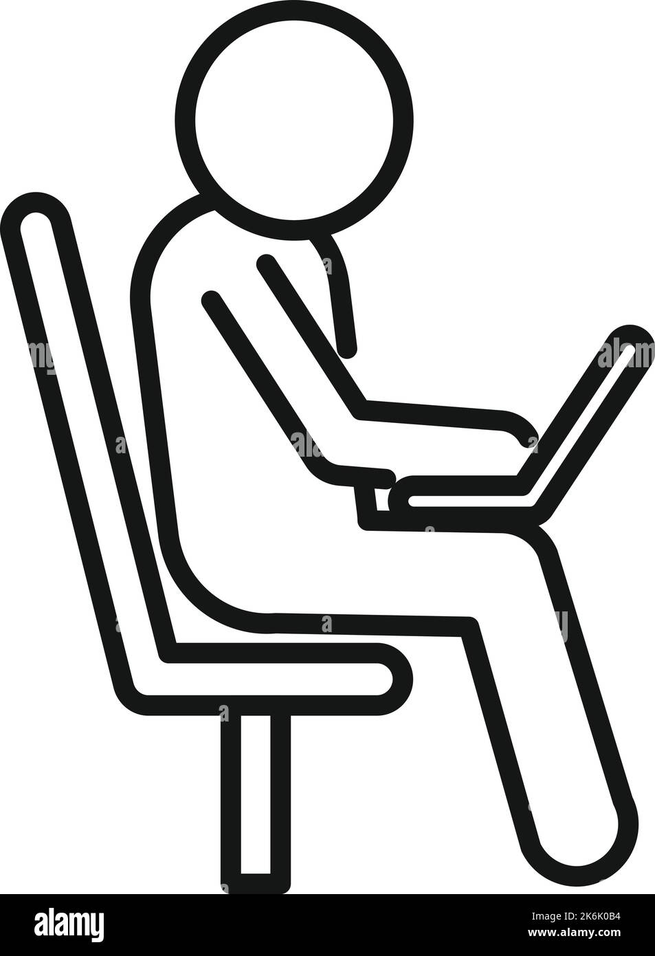 Laptop waiting area icon outline vector. Service interior. Wait room Stock Vector Image & Art ...