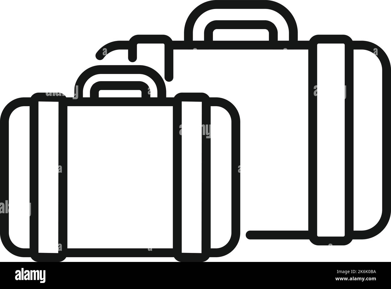Travel suitcase icon outline vector. Waiting area. Airport chair Stock ...