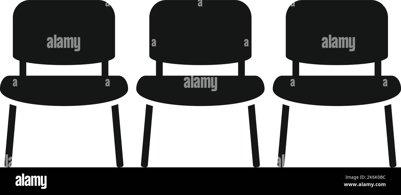 Waiting chairs icon simple vector. Wait area. Chair female Stock Vector Image & Art - Alamy