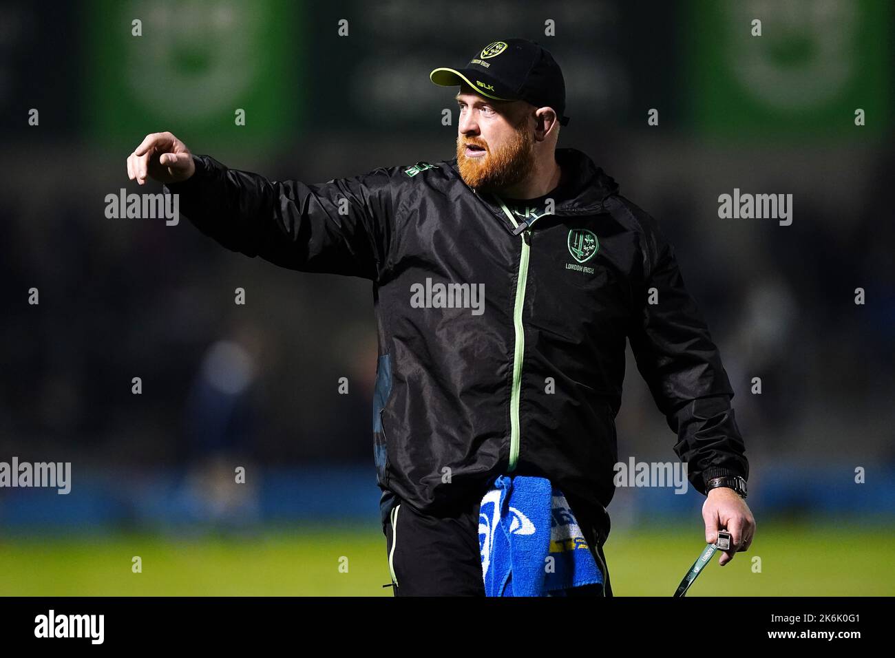 London Irish assistant forwards coach Ross McMillan before the ...