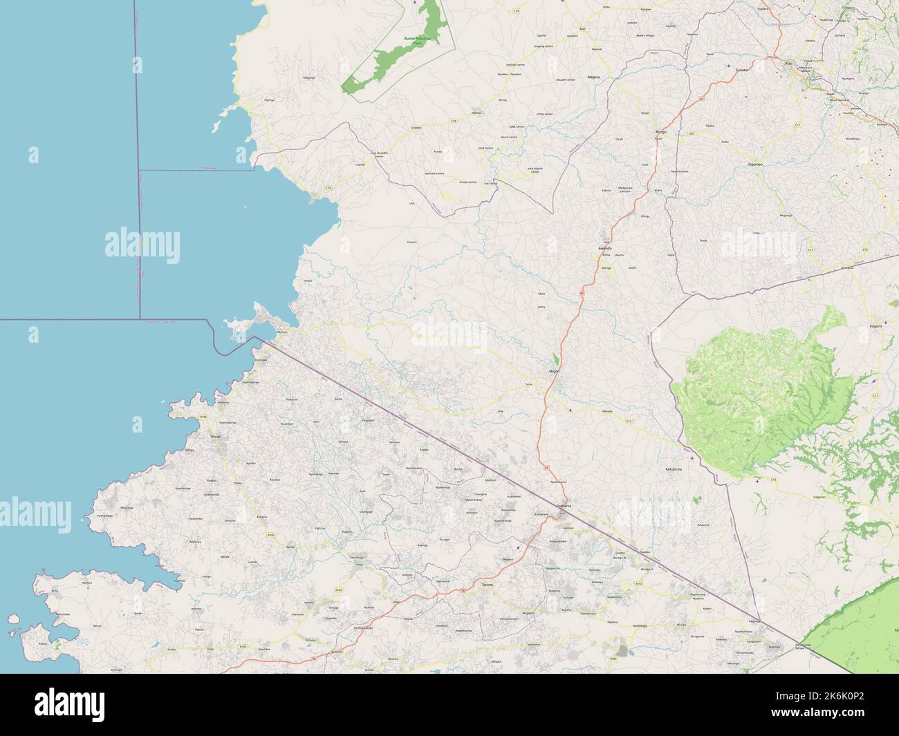 Migori, county of Kenya. Open Street Map Stock Photo - Alamy