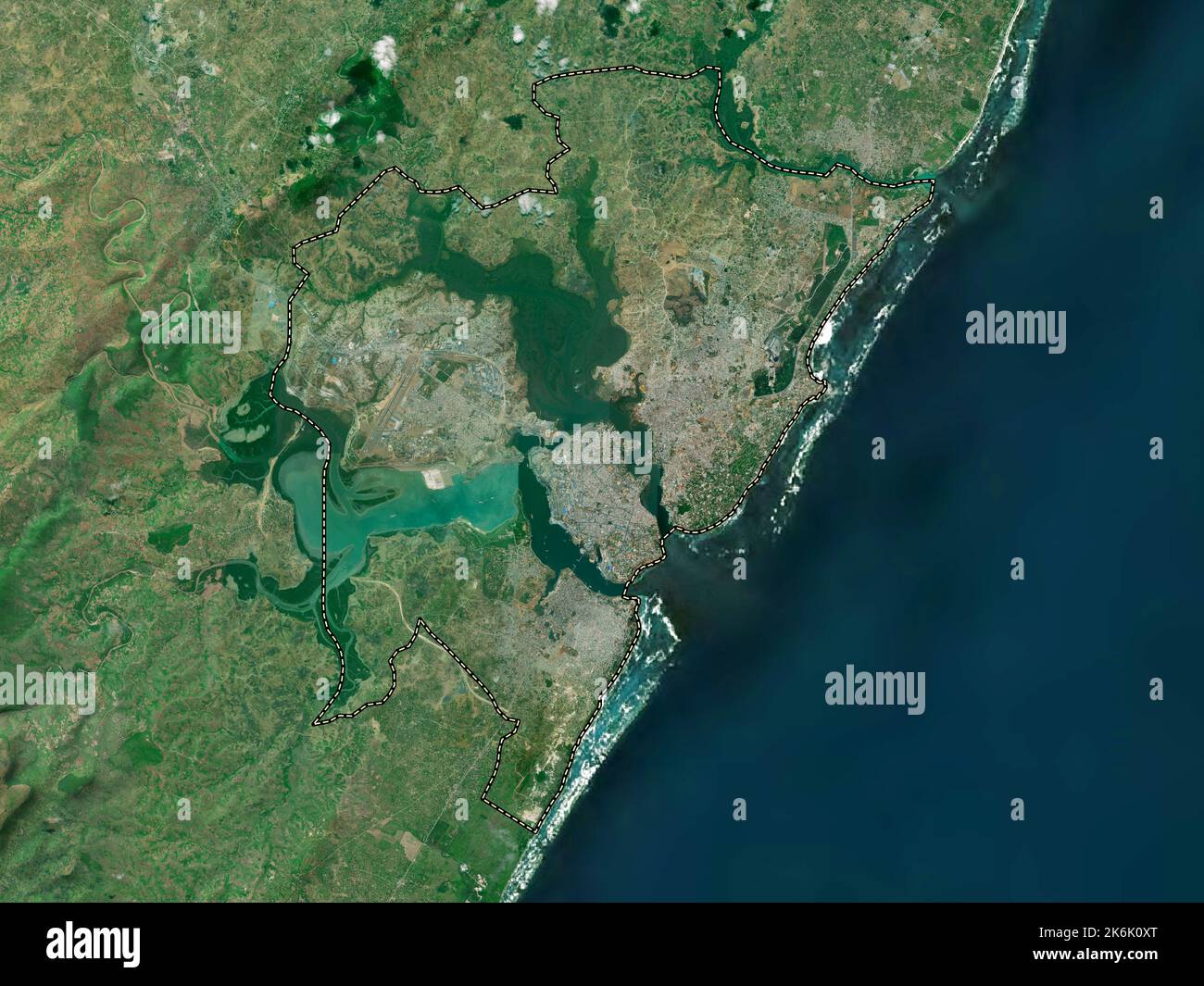 Mombasa, county of Kenya. High resolution satellite map Stock Photo - Alamy