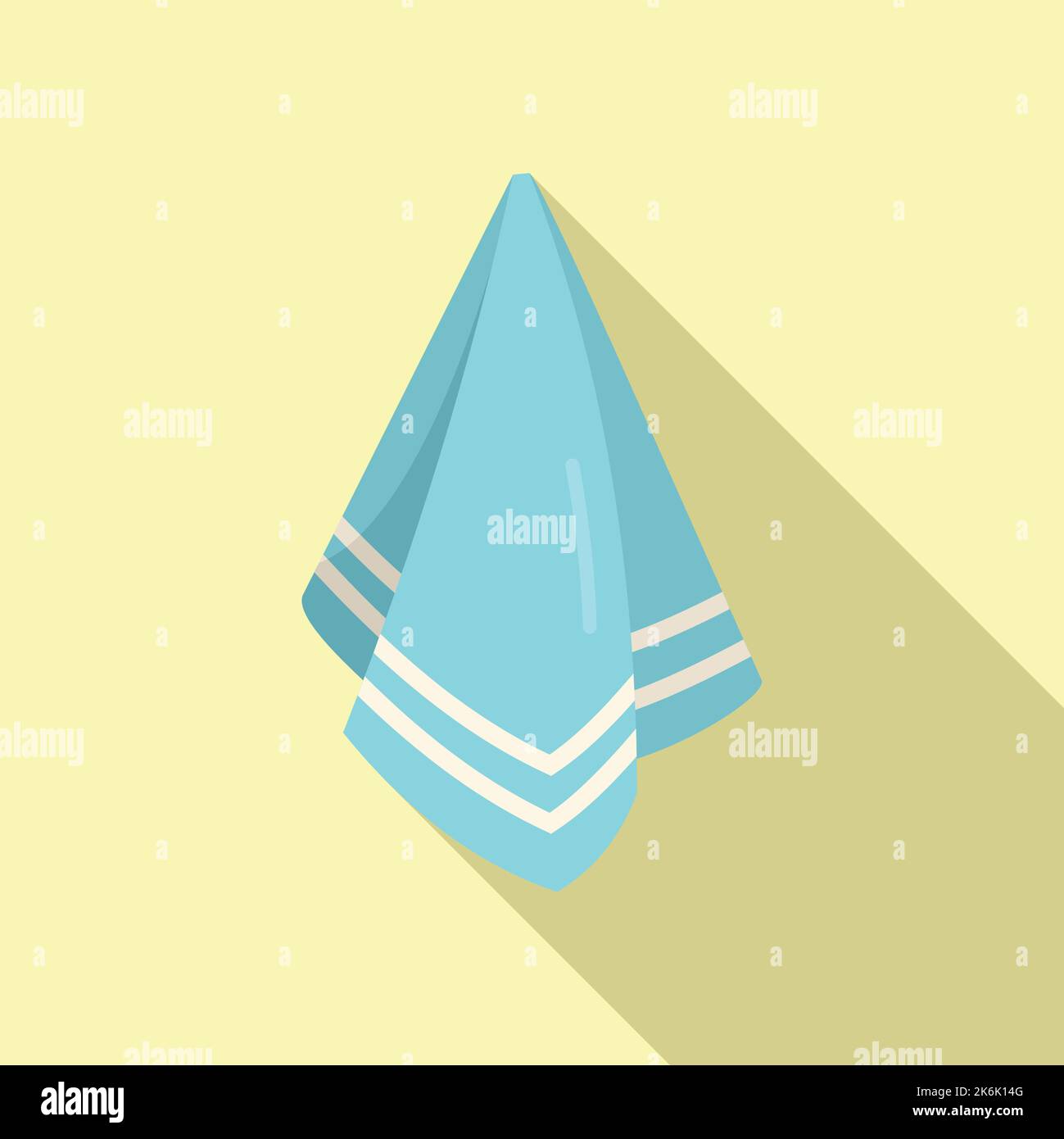 Fabric towel icon flat vector. Napkin tissue. Clean cloth Stock Vector ...