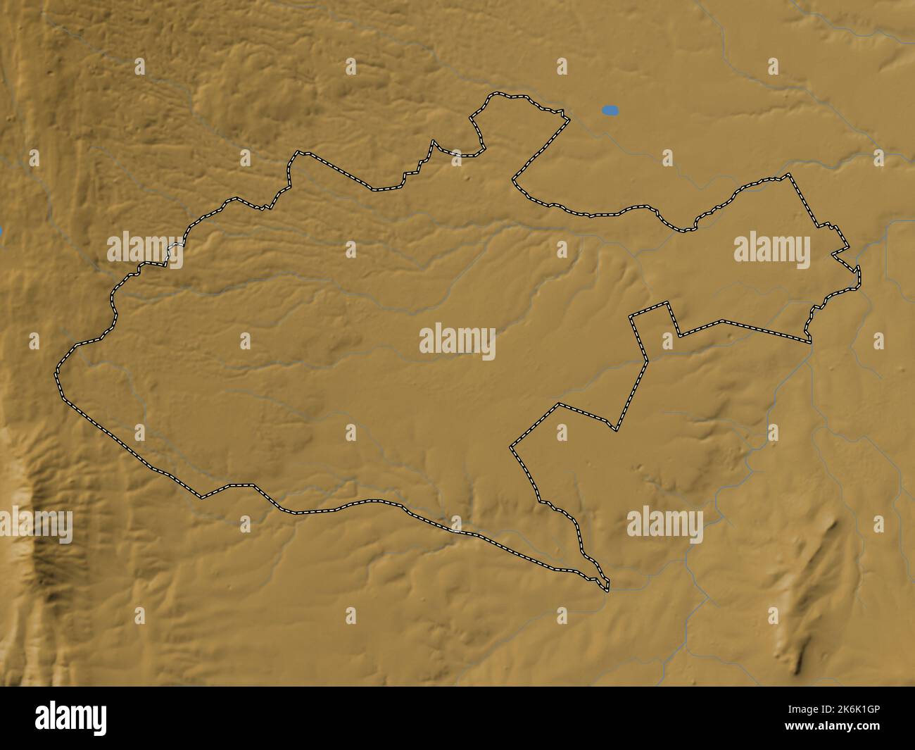Nairobi, county of Kenya. Colored elevation map with lakes and rivers ...