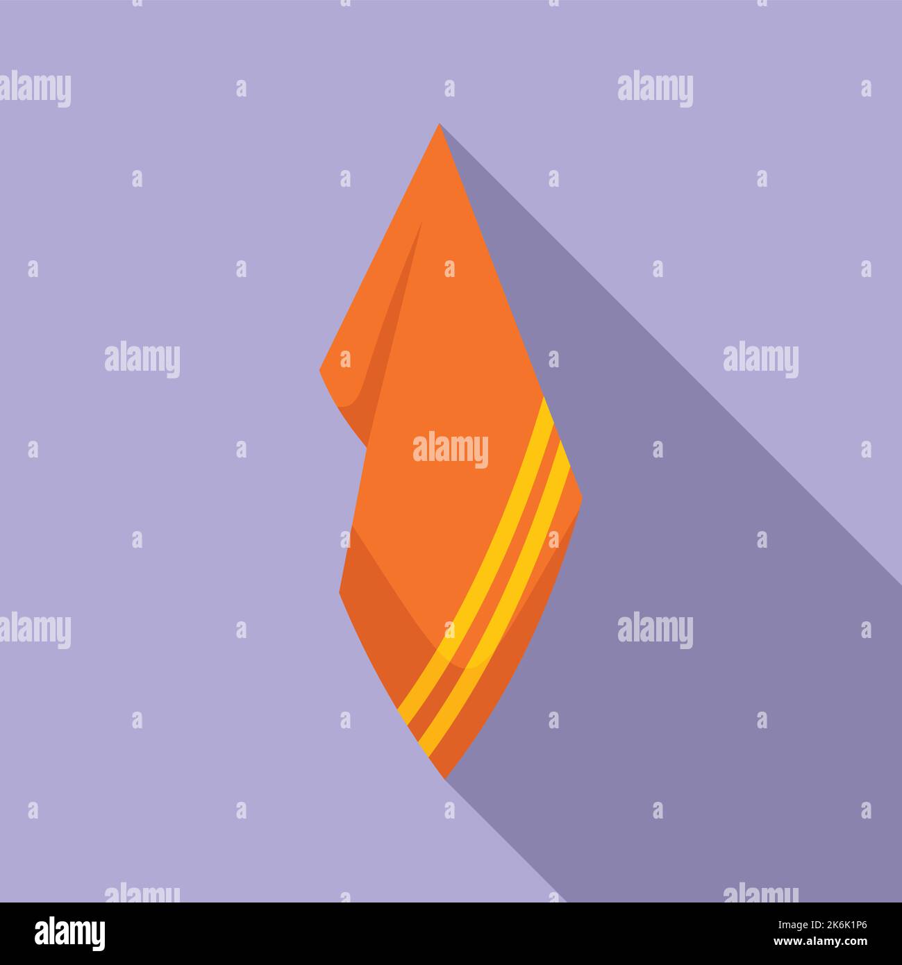 Clean napkin icon flat vector. Towel fabric. Beach cloth Stock Vector ...