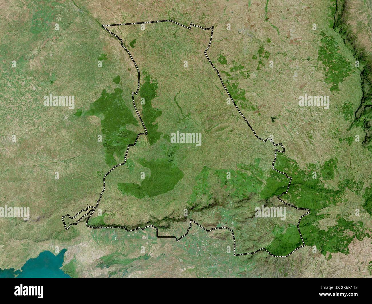 Nandi, county of Kenya. High resolution satellite map Stock Photo - Alamy