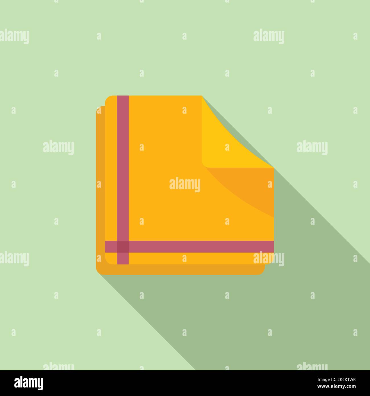 Cloth blanket icon flat vector. Towel napkin. Paper fabric Stock Vector ...