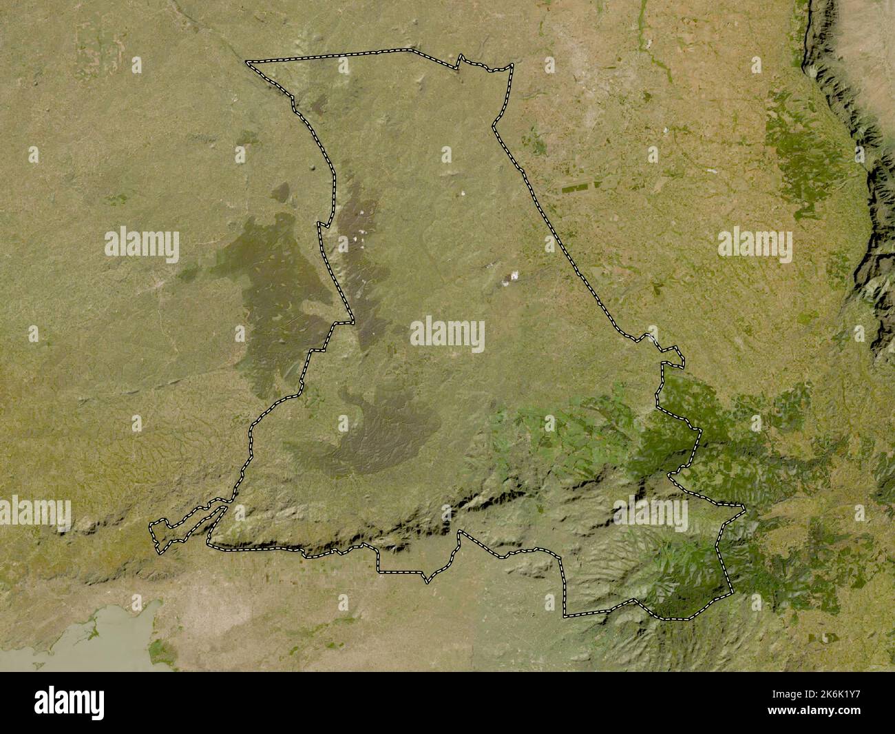 Nandi, county of Kenya. Low resolution satellite map Stock Photo - Alamy