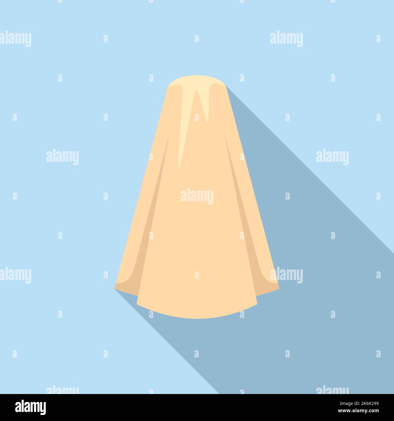 Textile handkerchief icon flat vector. Towel napkin. Fabric clean Stock ...