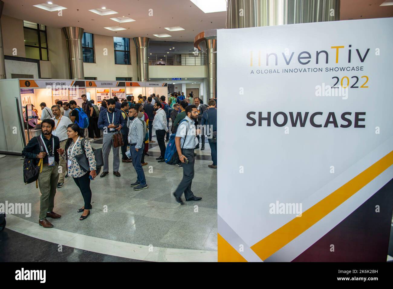 Visitors watching the exhibition during inaugural day of IInvenTiv 2022 ...