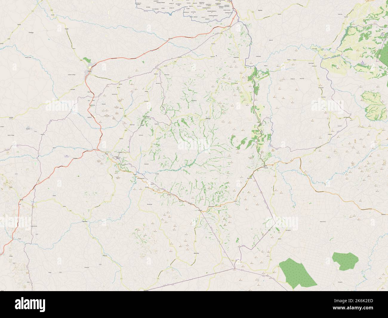 Nyamira, county of Kenya. Open Street Map Stock Photo - Alamy