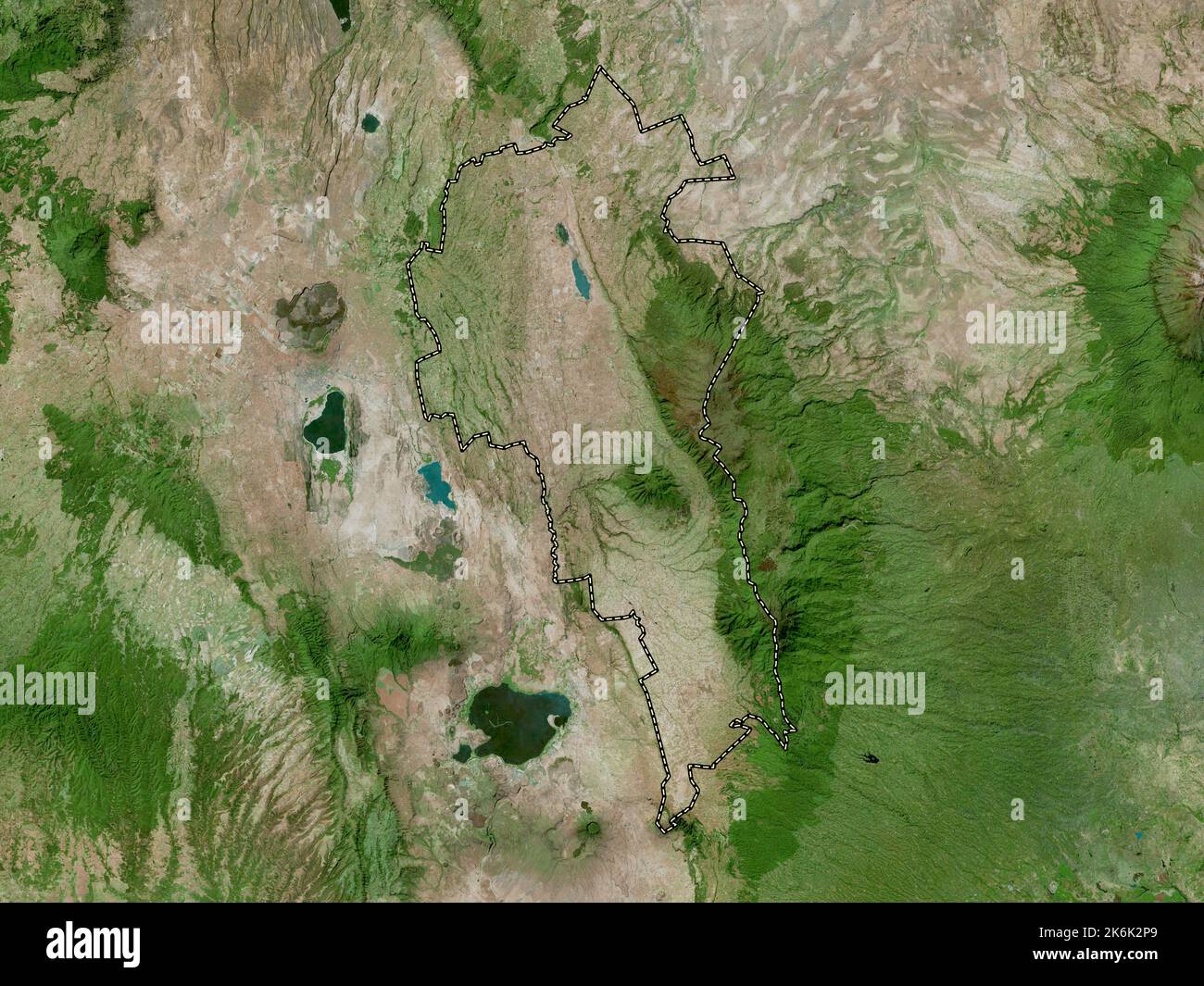 Nyandarua, county of Kenya. High resolution satellite map Stock Photo ...