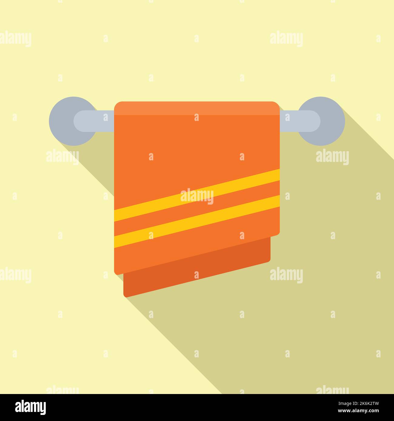 Beach towel icon flat vector. Fabric tissue. Clean cloth Stock Vector ...