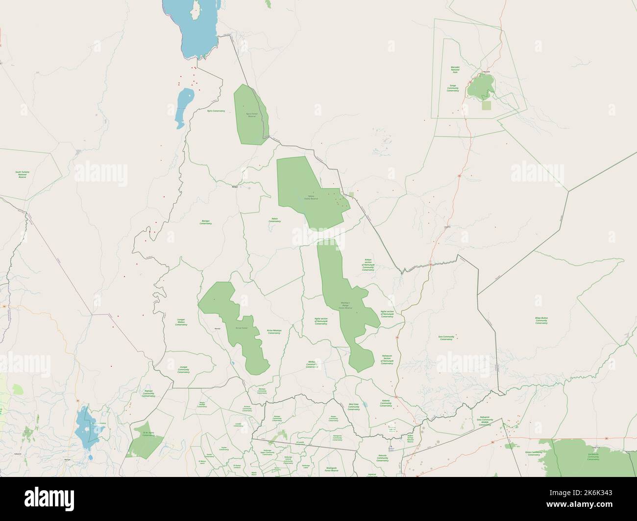 Samburu, county of Kenya. Open Street Map Stock Photo - Alamy