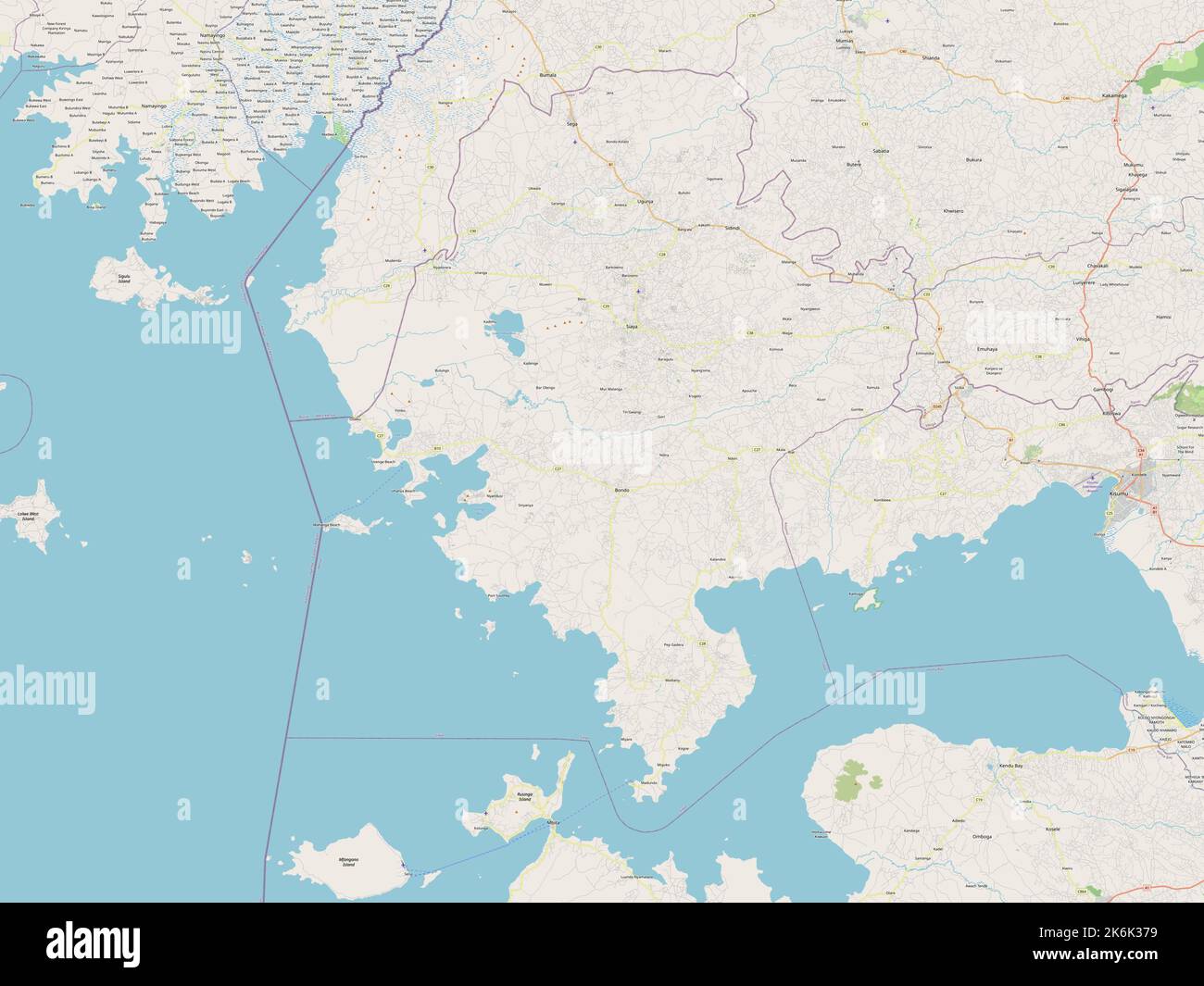 Siaya, county of Kenya. Open Street Map Stock Photo - Alamy