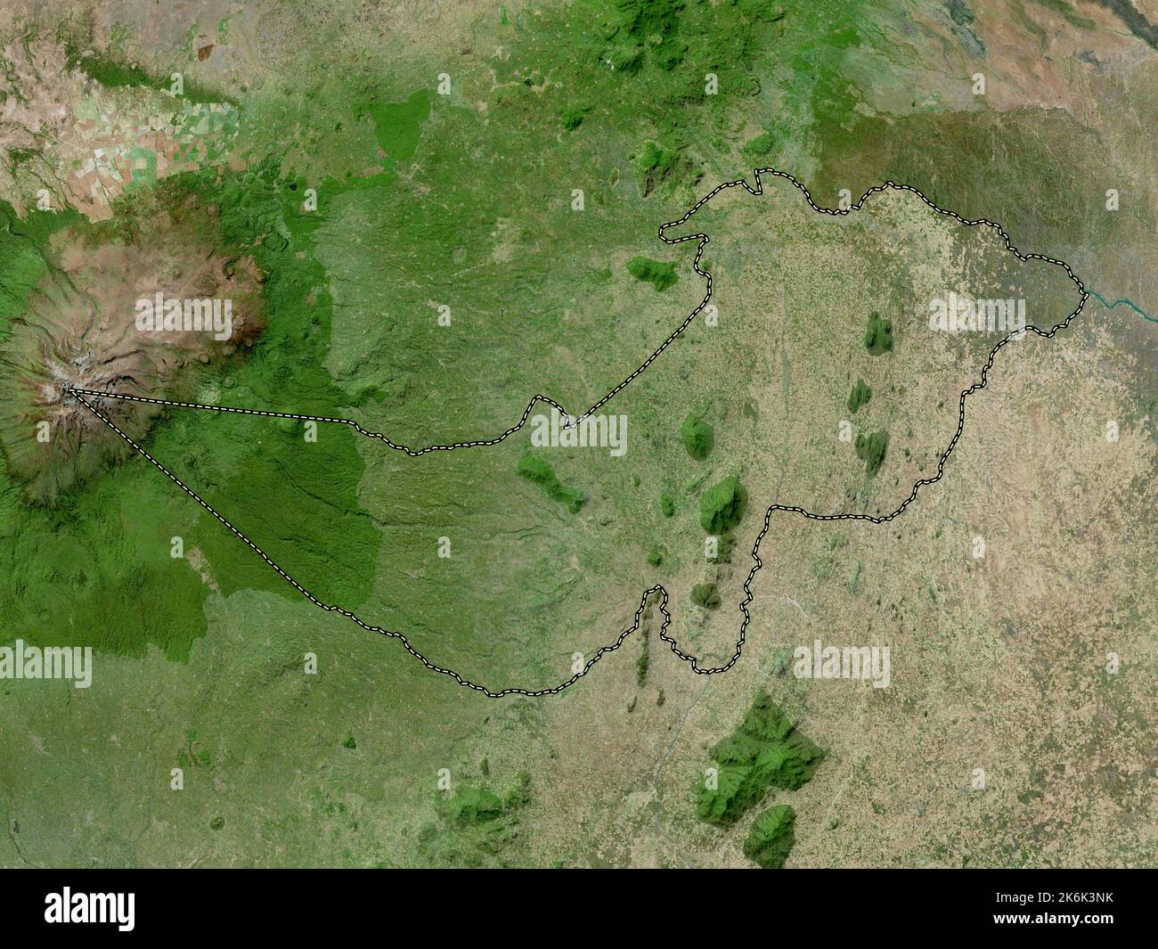 Tharaka-Nithi, county of Kenya. High resolution satellite map Stock ...