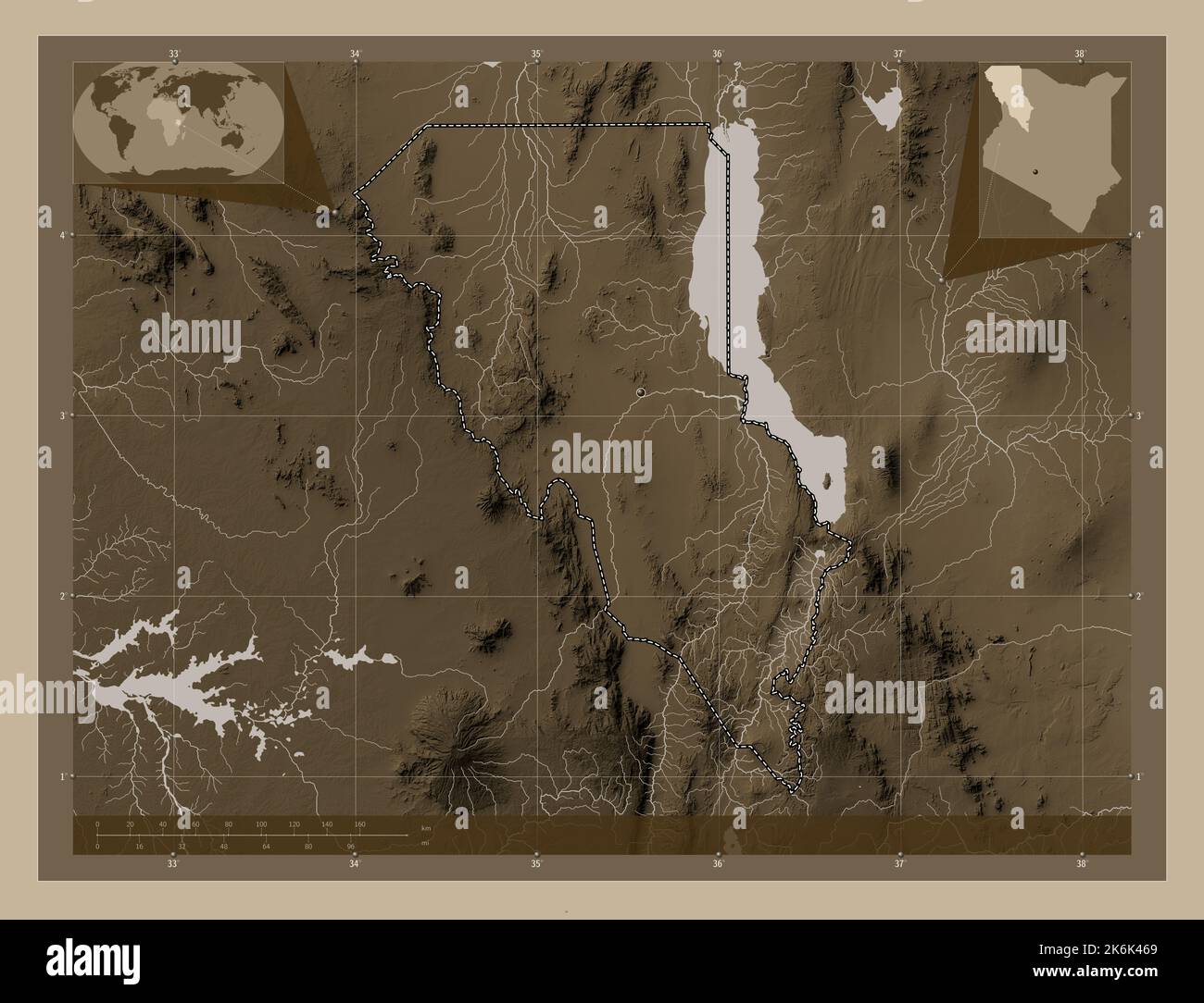 Turkana county map hi-res stock photography and images - Alamy