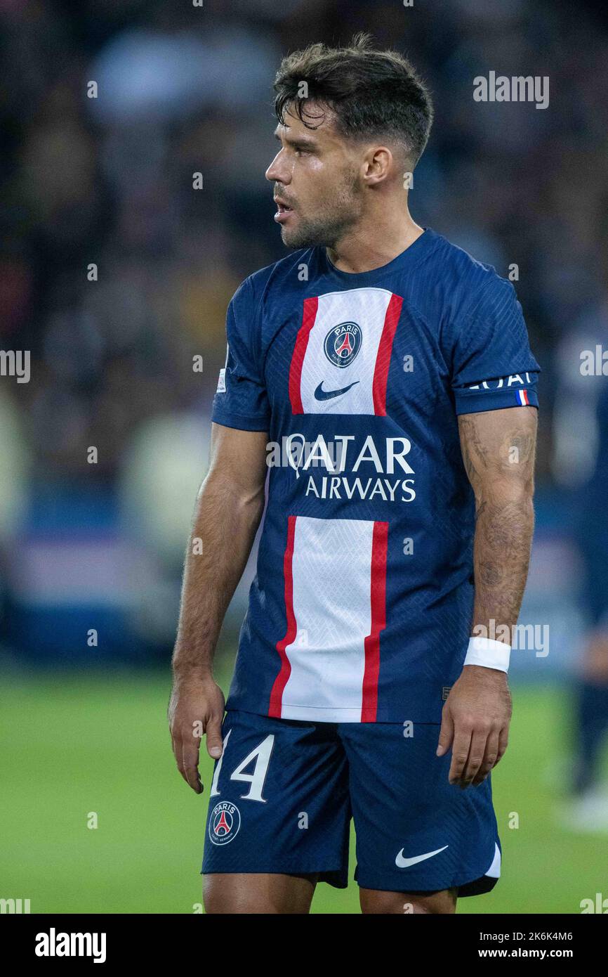 PARIS, FRANCE - OCTOBER 11: Juan Bernat of Paris Saint-Germain during the UEFA Champions League ...