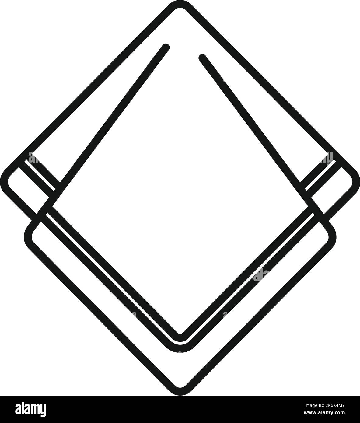 Tissue icon outline vector. Towel napkin. Clean cloth Stock Vector ...