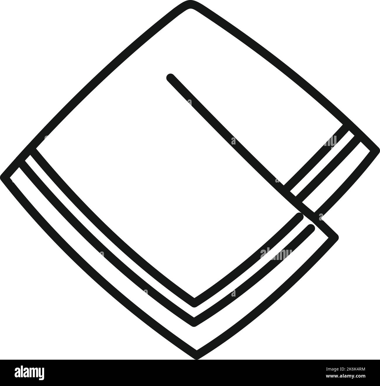 Clean towel icon outline vector. Fabric tissue. Paper cloth Stock ...