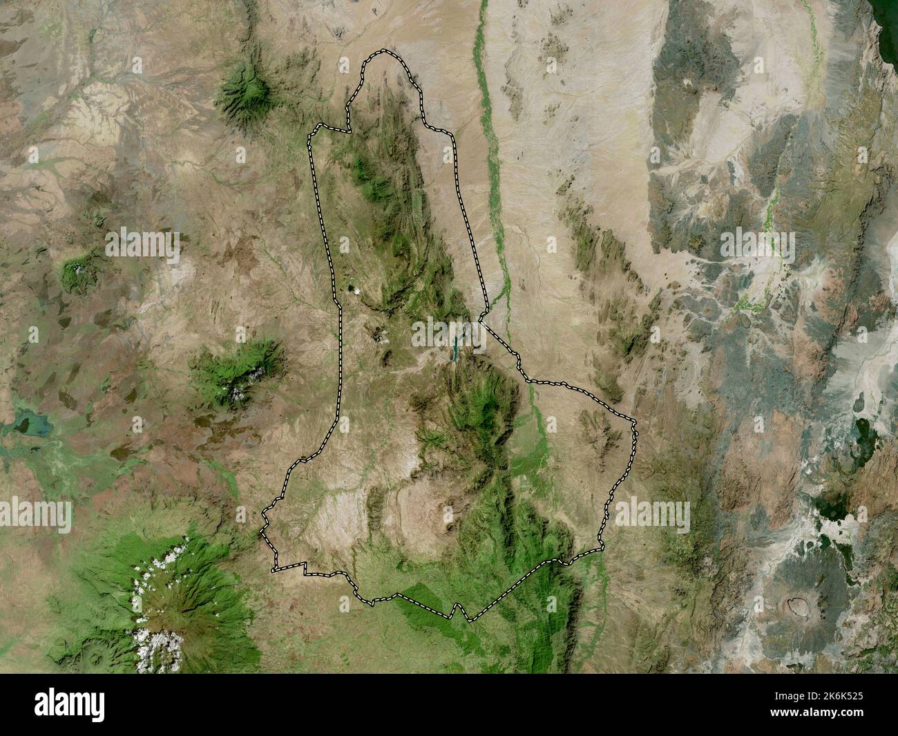 West Pokot, county of Kenya. High resolution satellite map Stock Photo ...