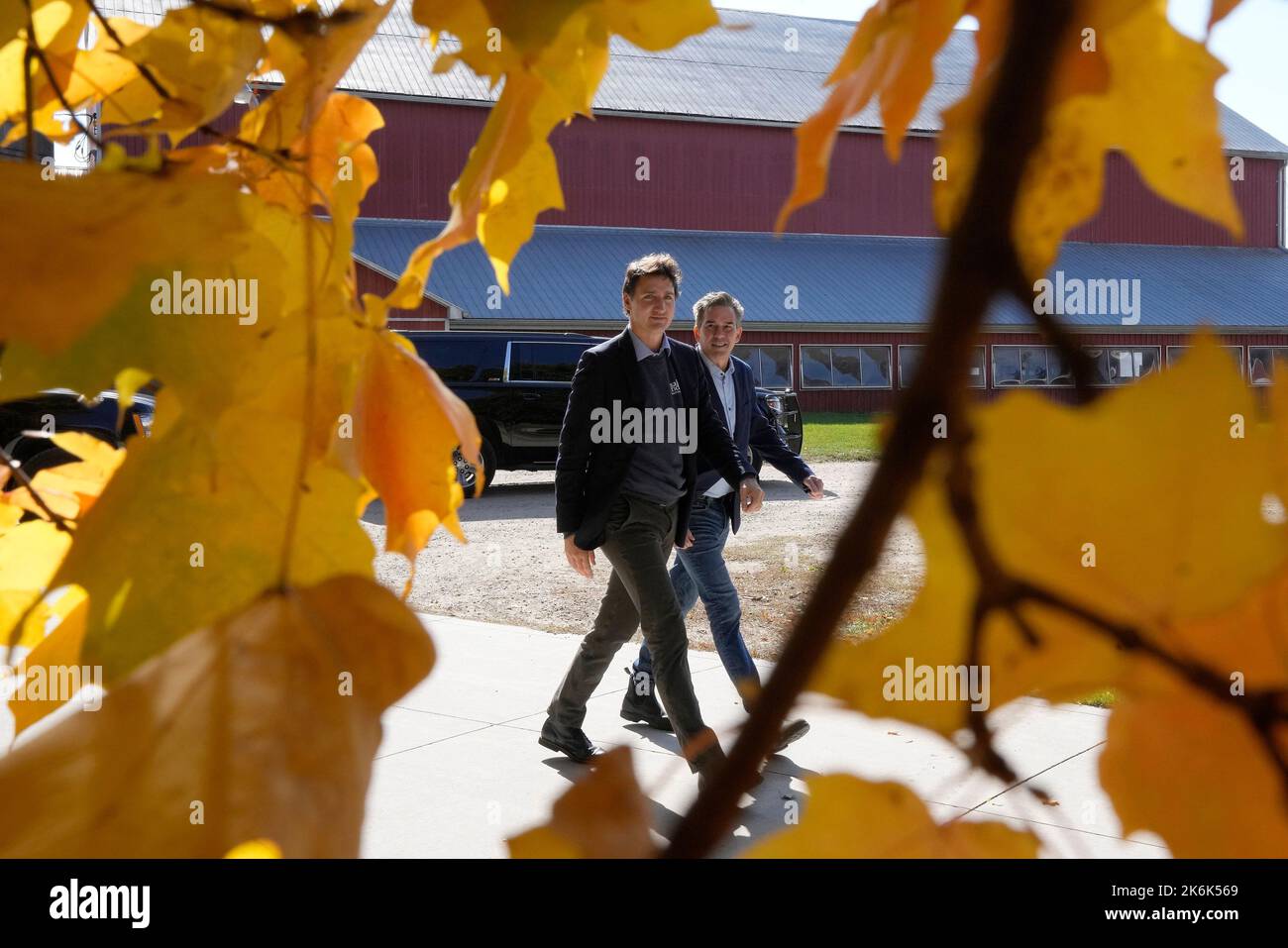 Canada. 14th Oct, 2022. Prime Minister Justin Trudeau arrives with ...