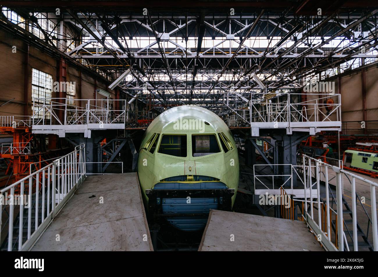 Process of assembling of aircraft in the factory Stock Photo - Alamy